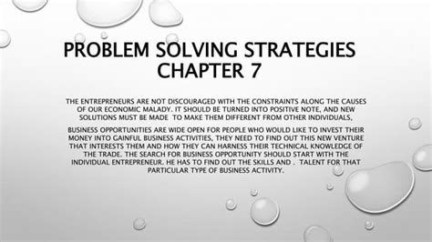 Chapter 7 Problem Solving Strategiespptx