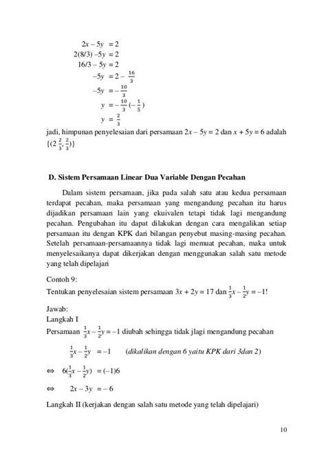 Sistem Persamaan Linear 3 Variabel Adalah Terupdate