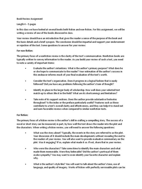 Book Review Assignment Pdf Books Communication