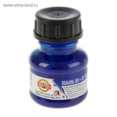 Тушь для письма и рисования 20 мл, Koh-I-Noor 1417, синяя (0141700702LP ...