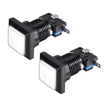 Uxcell Game Push Button X Square V LED Illuminated Push Button Switch With Micro Switch