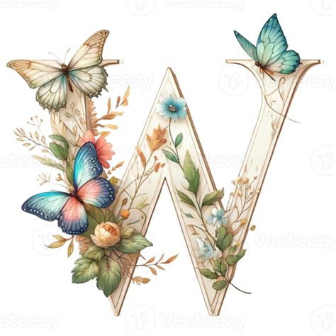 Watercolor Butterfly Alphabet Clipart Our Watercolor Butterfly Alphabet