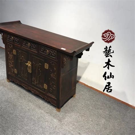 艺木仙居红木家具交趾黄檀橱柜大红酸枝二联橱清式玄关摆设 虎窝淘