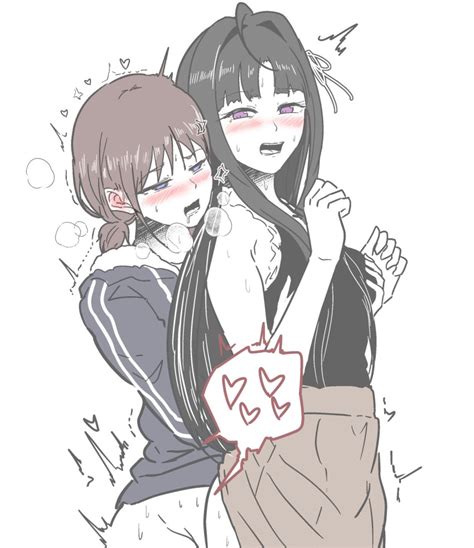 Rule 34 1futa 1girls 5tb Ahoge Awa Subaru Bangs Black Hair Black