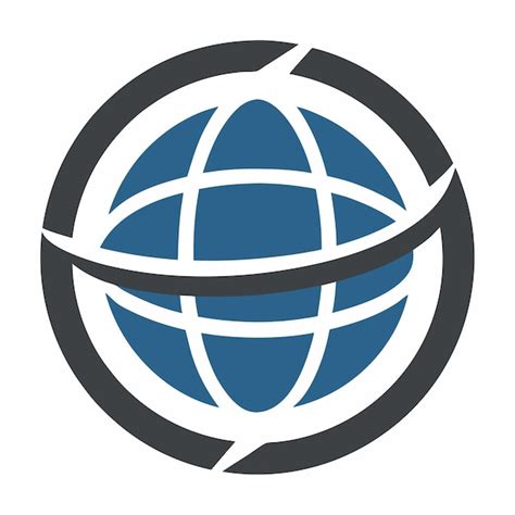 독특한 글로브 로고 디자인 터 아트 및 일러스트레이션 프리미엄 Ai 생성 벡터