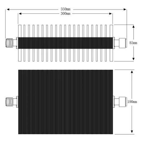 High Precision Low Vswr 300W DC 4GHZ N Male To N Female Rf Fixed Attenuator 10db 20db 30db 40db