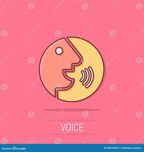 Voice Command With Sound Waves Icon In Comic Style Speak Control