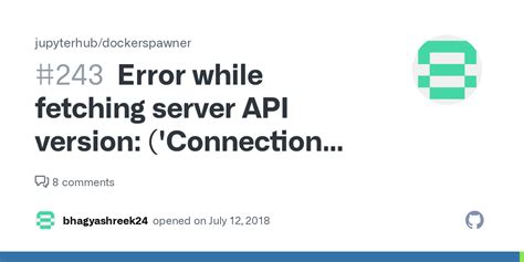 Error While Fetching Server Api Version Connection Aborted Filenotfounderror2 No Such