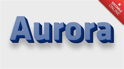 Aurora Facebook 3d Text Effect Generator