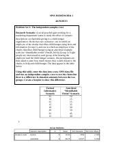SPSS Homework Docx SPSS HOMEWORK POINTS Problem Set The Independent Samples T Test