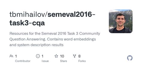 github tbmihailov semeval2016 task3 cqa resources for the semeval