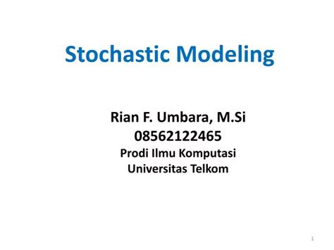 ppt stochastic modeling powerpoint presentation free download id