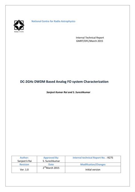 pdf dc 2ghz dwdm based analog fo system characterization dokumen tips