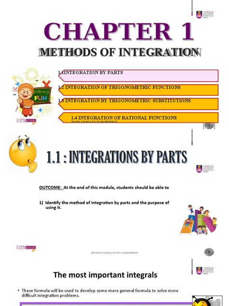 Chapter 1 11 Integration By Part Pdf Integral Algebra