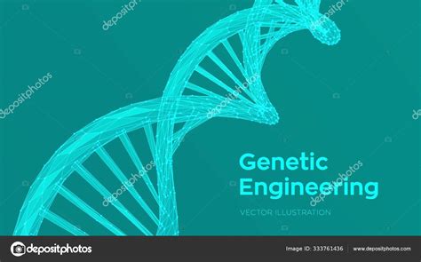 Dna Sequence Abstract 3d Polygonal Wireframe Dna Molecules Structure Mesh Dna Code Editable