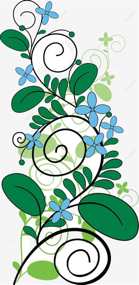 Flowers Floral Curl Decorative Vector Floral Curl Decorative PNG And Vector With Transparent