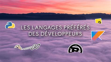 Rust Kotlin Python Javascript Go Langages Préférés Des