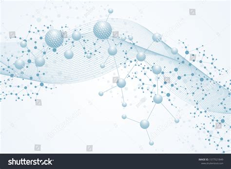 Structure Molecule Communication Dna Atom Neurons Stock Vector Royalty