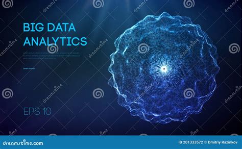 Big Data Analytics Vector Future Technology Concept Web Design Digital Data Visualization