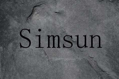 Simsun Font Free Download Dafontspro