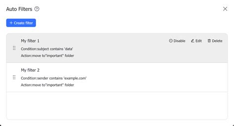 Create And Manage Filters