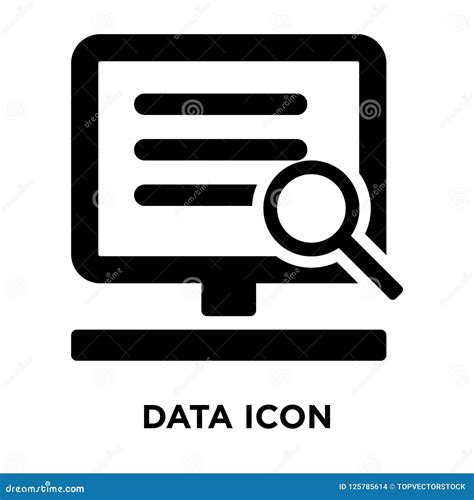 Data IconÂ Vector Isolated On White Background Logo Concept Of Stock Vector Illustration Of