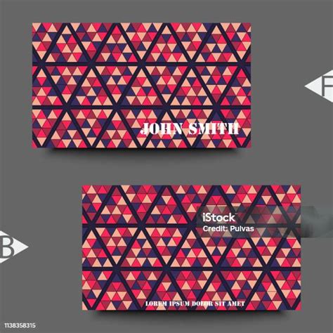 기하학적 패턴으로 추상적인 배경입니다 명함 서식 파일입니다 Eps10 벡터 일러스트 0명에 대한 스톡 벡터 아트 및 기타 이미지