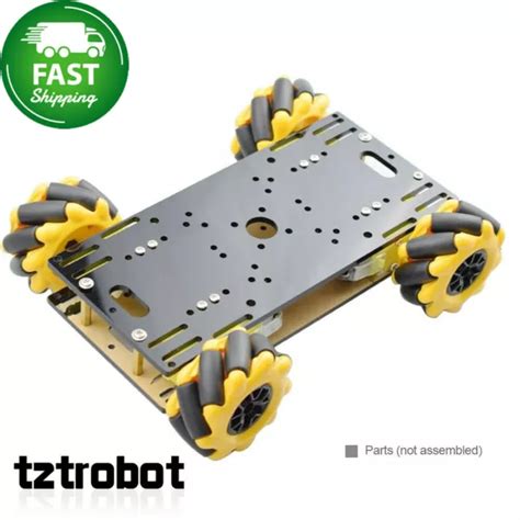 Mecanum Wheel Car Smart Omni Robot Car Chassis Kit With Motors Eur 3831 Picclick Fr