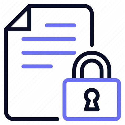 Data Privacy Database Lock Security Padlock File Icon Download