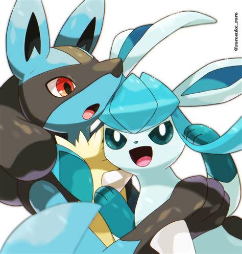 Lucario And Glaceon Pokemon Drawn By Rorosuke Danbooru