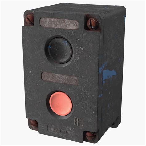 Industrial Push Button Switch Old 3d Model 29 3ds Blend C4d Fbx Max Ma Lxo Obj Free3d