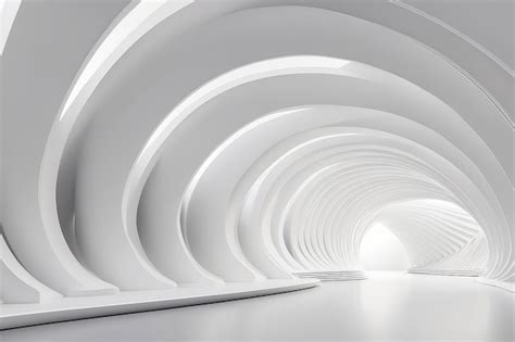 Premium Photo Abstract Of White Curved Architectural Pattern Backgroundconcept Of Future