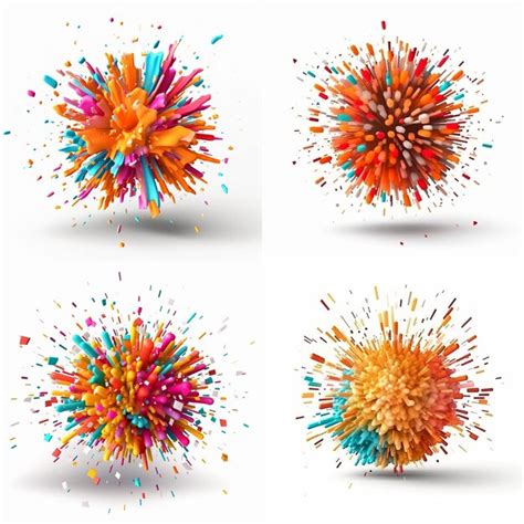 Premium Vector 3d Vector Festive Explosion On White Background