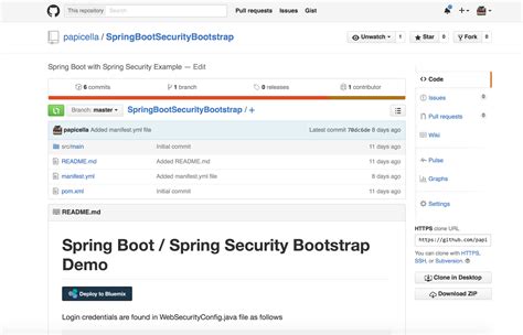 the blas from pas spring security demo with a bootstrap look and feel