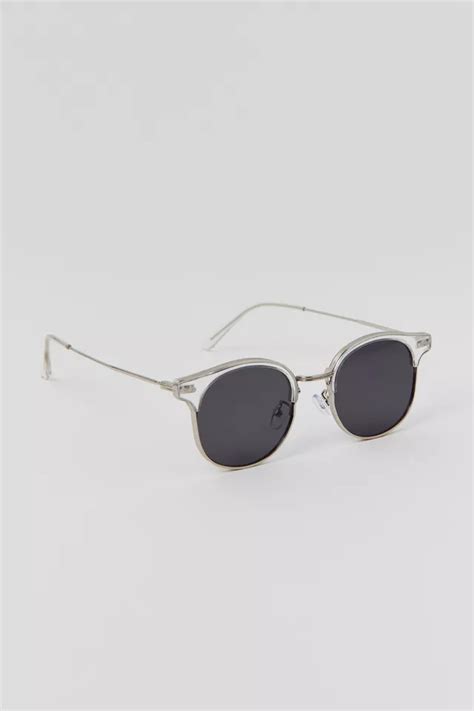 Tommy Half Frame Round Sunglasses Urban Outfitters Canada