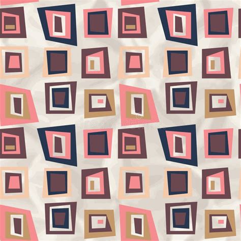 Retro Pattern Of Geometric Shapes Stock Vector Illustration Of Decorative Mosaic 33391576