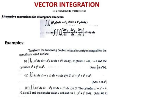 Solved Vector Integration Divergence Theorem Alternative