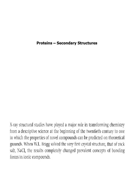Protein Secondary Structures Pdf Alpha Helix Beta Sheet