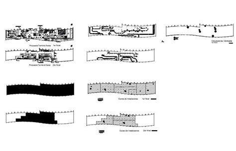 Detail Plan Of Airport Terminal Building 2d View Layout File In Autocad Format Cadbull