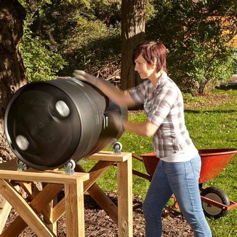 How To Build A Diy Tumbling Composter Compost Barrel Compost Tumbler Diy Compost