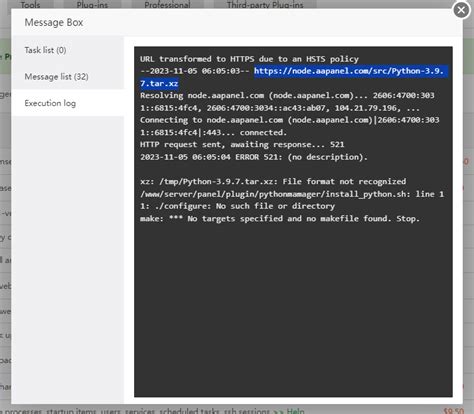 Cant Install Python Aapanel Free Hosting Control Panel One Click