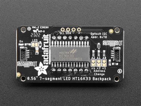 Assembled Adafruit 056 4 Digit 7 Segment Display W I2c Backpack Qt