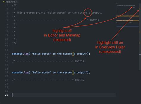 Unicode Highlight Showing In Overview Ruler Even When Turned Off