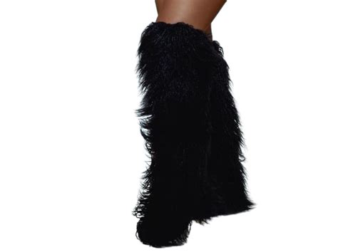 Mongolian Fur Boots Knee High Imtrending