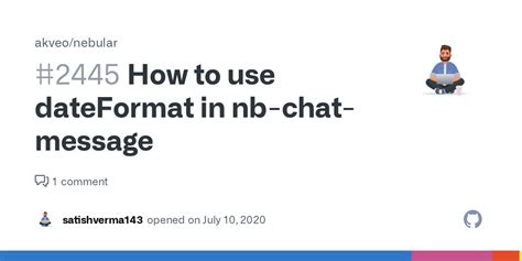 How To Use DateFormat In Nb Chat Message Issue 2445 Akveo Nebular