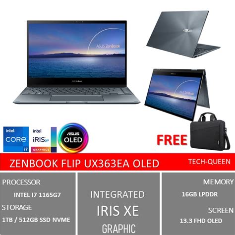 Jual Asus Zenbook Flip Ux Ea In Touch Oled I G Gb Tbssd Hz Shopee Indonesia