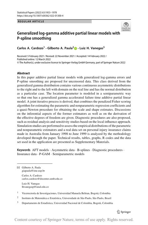 Generalized Log Gamma Additive Partial Linear Models With P Spline