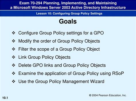 Ppt Configure Group Policy Settings For A Gpo Modify The Order Of Group Policy Objects
