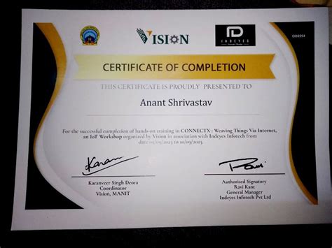 Anant Srivastava On Linkedin Happy To Complete Workshop On Iot 😄