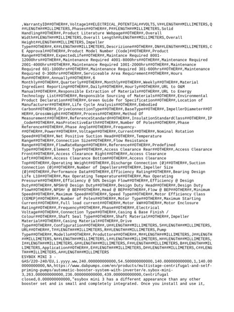 Dab Pumps Esybox Mini 3 Pdf Energy Technology Chemical Engineering